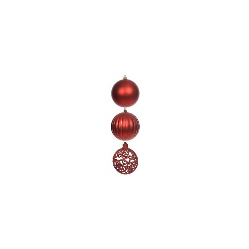 Oba Oba | BOLA DEC NATAL NO PVC C/3 UND VM 10CM